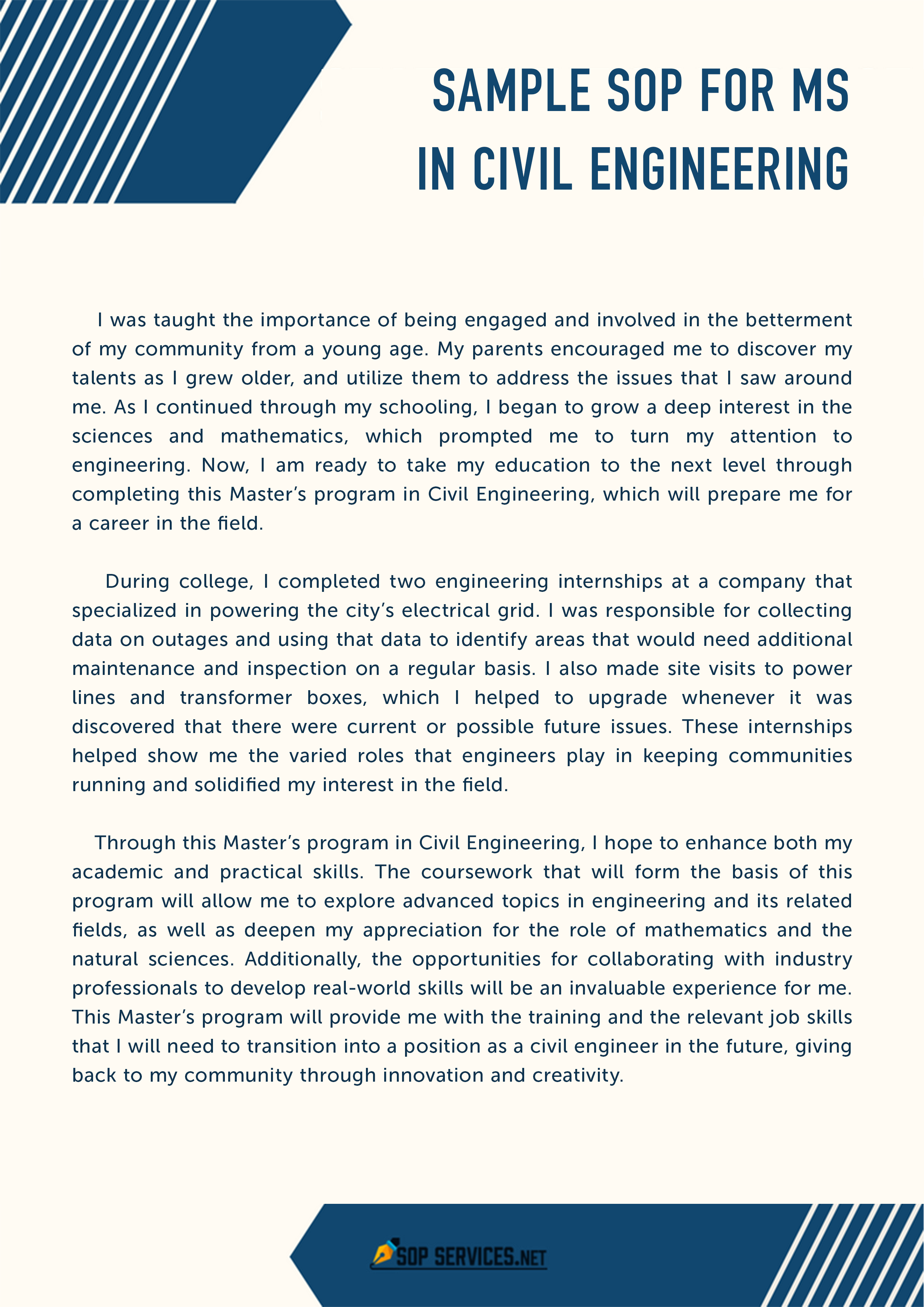 Statement Of Purpose For Internship Example Dareloarctic
