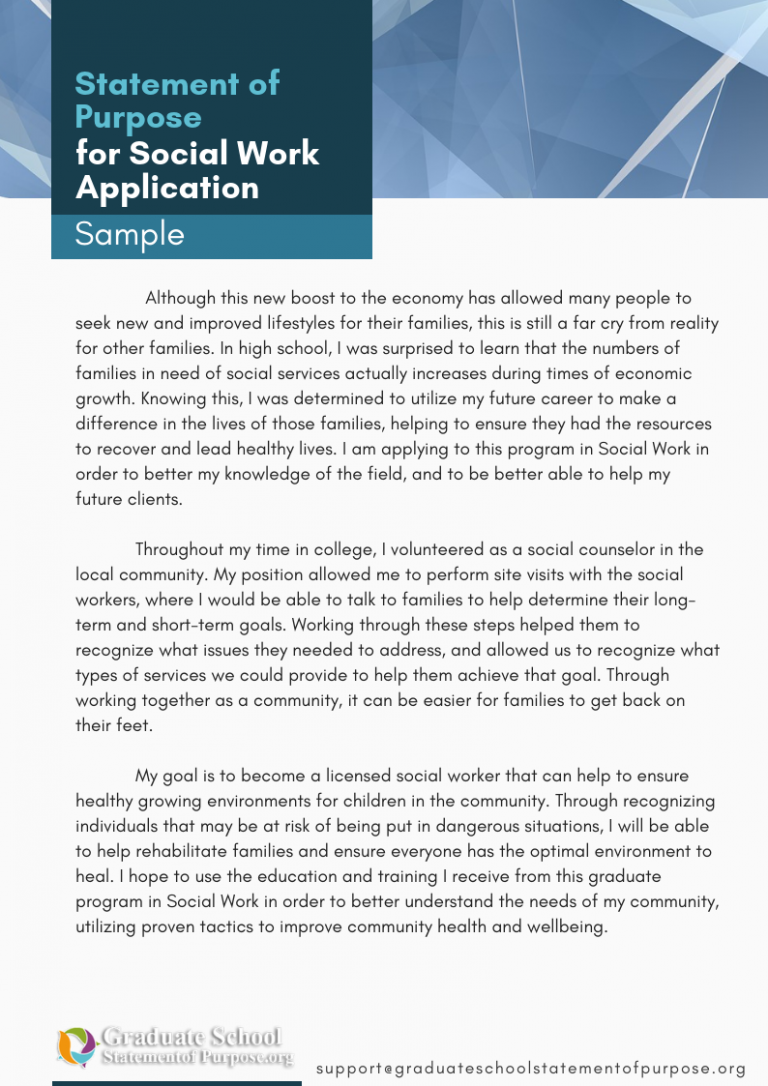 Social Work Statement of Purpose| Impress With First Look