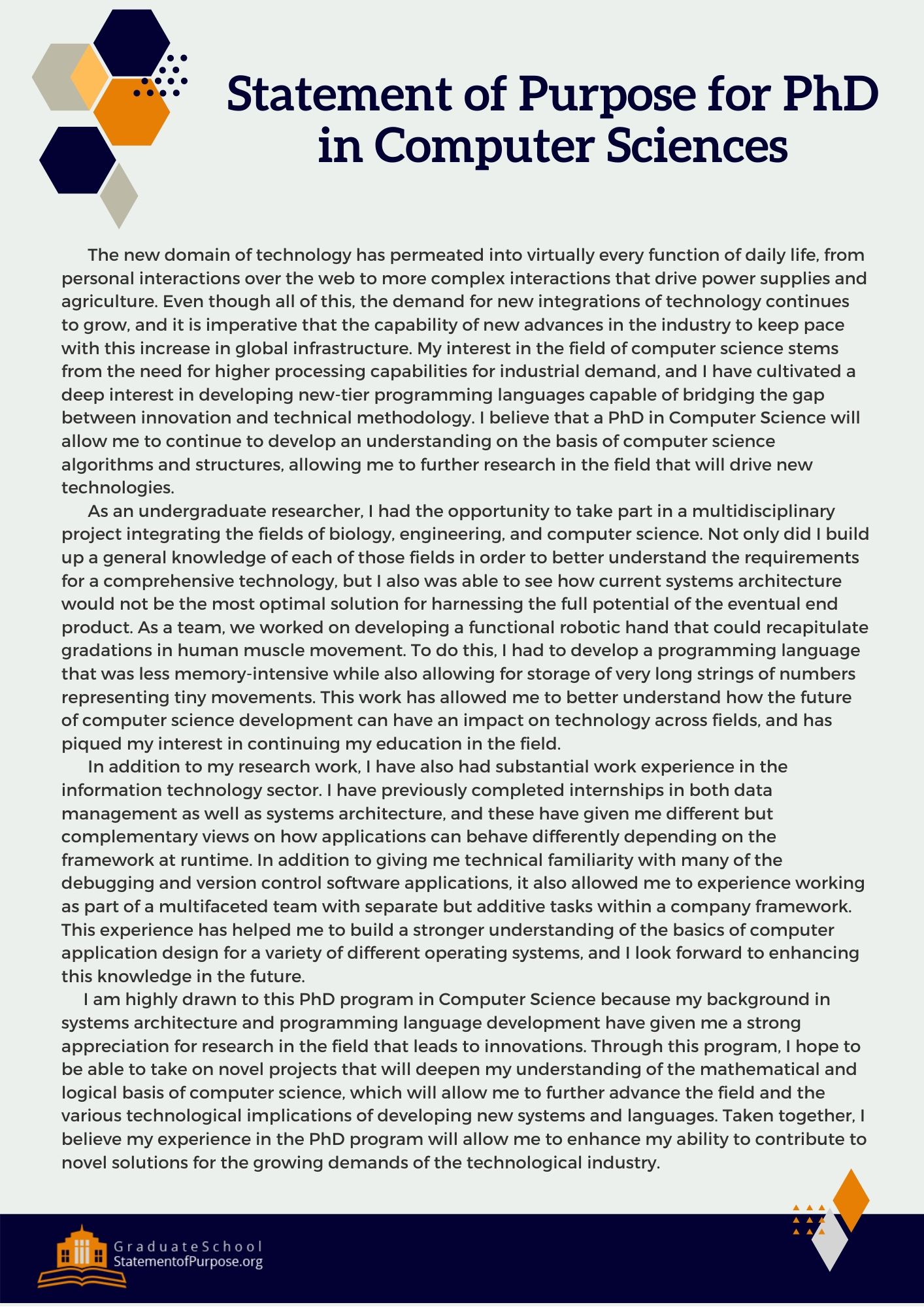 Statement of Purpose for PhD | Sample from Expert Writers