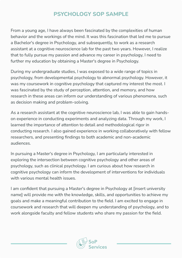 Professional Psychology Statement of Purpose | Writing Help