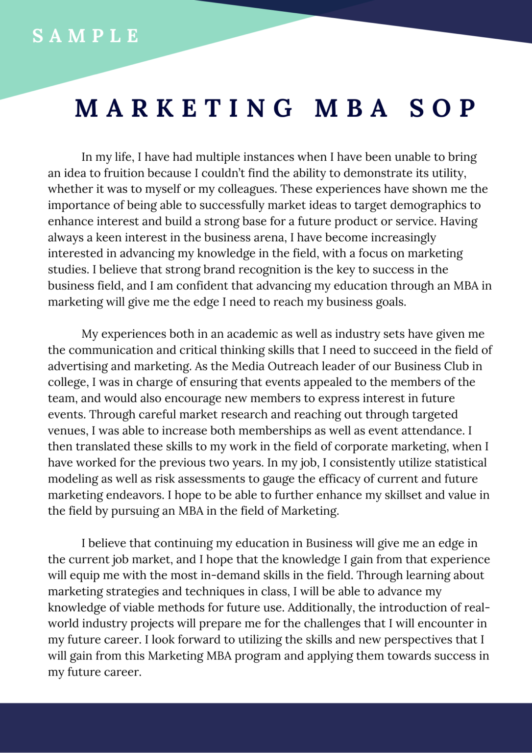 Statement of Purpose for MBA – Get Writing Help From Experts