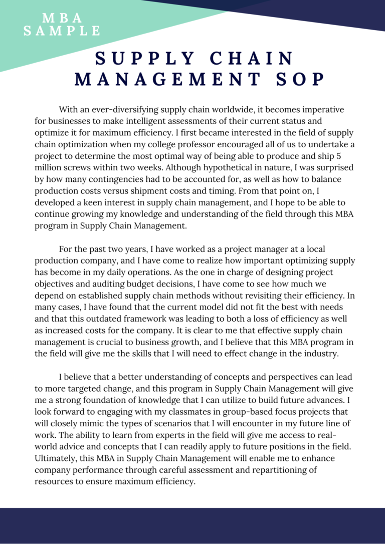 Statement of Purpose for MBA – Get Writing Help From Experts